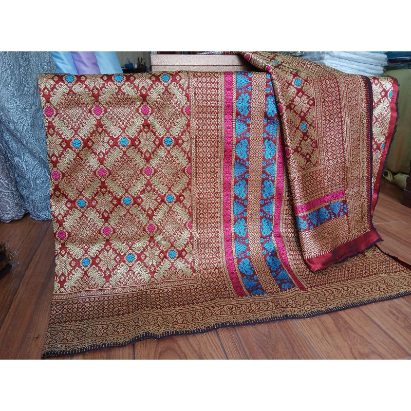 Jual SONGKET PALEMBANG ASLI, BENANG SUTRA BERLIAN DIMENSI | Shopee Indonesia