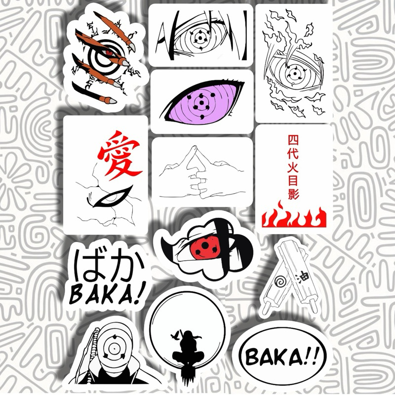 Jual Sticker Naruto Sasuke || stiker anime kakashi sharingan | Shopee ...