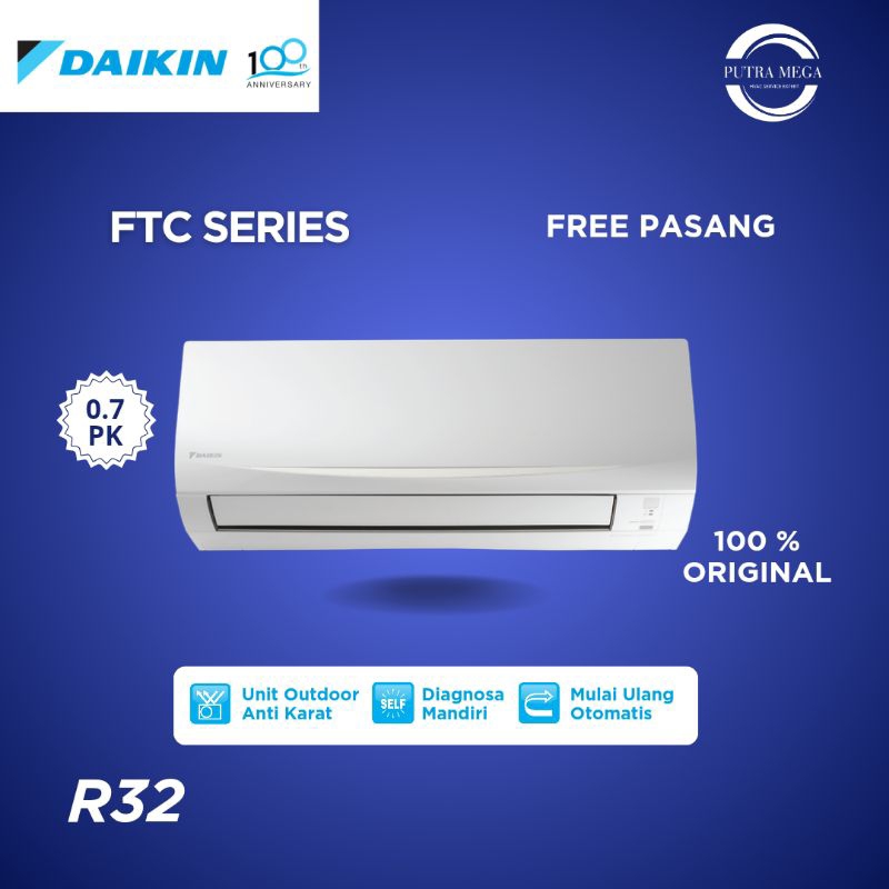 Jual AC DAIKIN THAILAND 3/4 PK STANDAR SPLIT FTC20NV14 / AC DAIKIN THAILAND 0.7 STANDAR SPLIT ...
