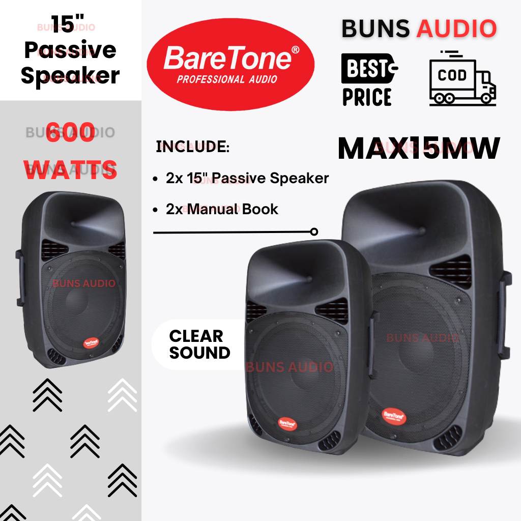 Jual BareTone Speaker Pasif / Passive MAX15MW 15 Inch - 600 Watts ...