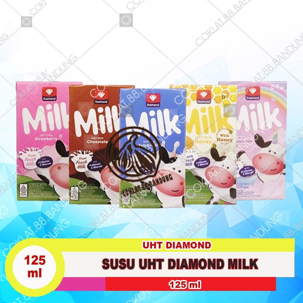 Jual SUSU UHT DIAMOND 125ML, SUSU DIAMOND MILK 125 ML FRESH MILK STRAWBERRY COKLAT MADU ...