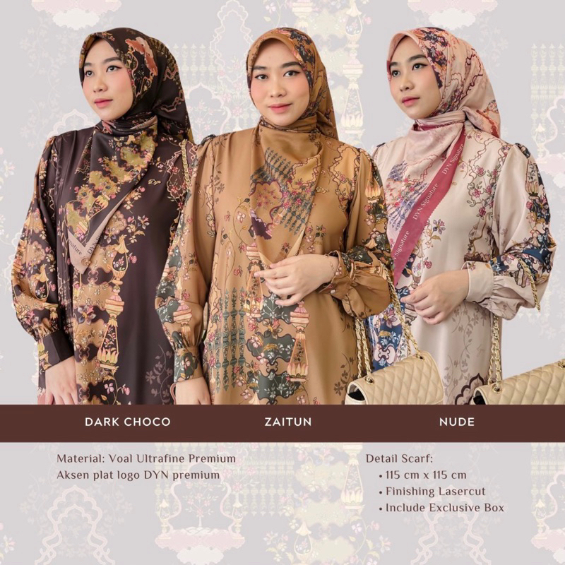 Jual DYN Siganature Ambani Scarf - HIJAB SAJA - Hijab Segi Empat Motif ...