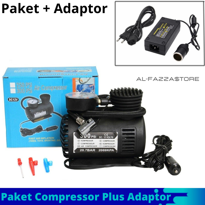 Jual Compressor Mini Listrik Dc 12V Mini Kompressor Angin+Adaptor ...