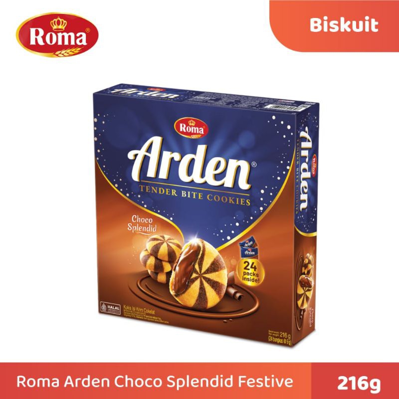 Jual Roma Arden Biskuit Choco Splendid Festive 1 dus isi 8 box | Shopee ...