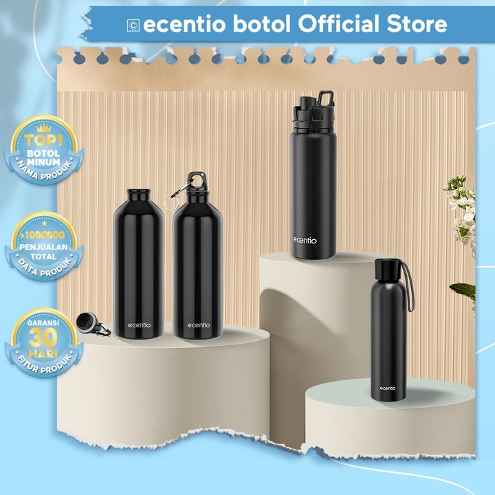 Jual ecentio botol minum 1 liter aluminium/ Botol Tumbler Olahraga ...