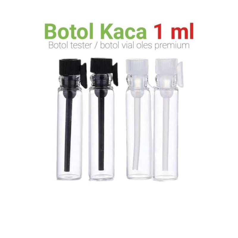 Jual VIAL 1ML BOTOL TESTER SAMPLE PARFUM KACA MODEL STIK PANJANG LIDI ...