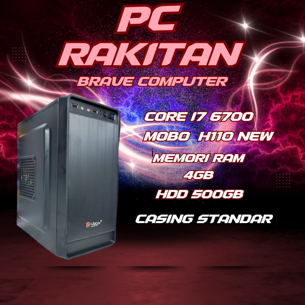 Jual PC Komputer CPU Rakitan Core I7 6700 Ram 4GB HDD 500GB Casing Standar Siap Pakai Admin ...