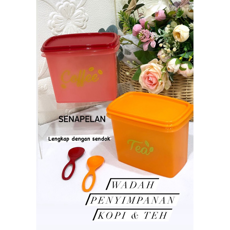 Jual Tea Wadah Penyimpapan Kopi & Teh Tupperware kotak asli | Shopee ...