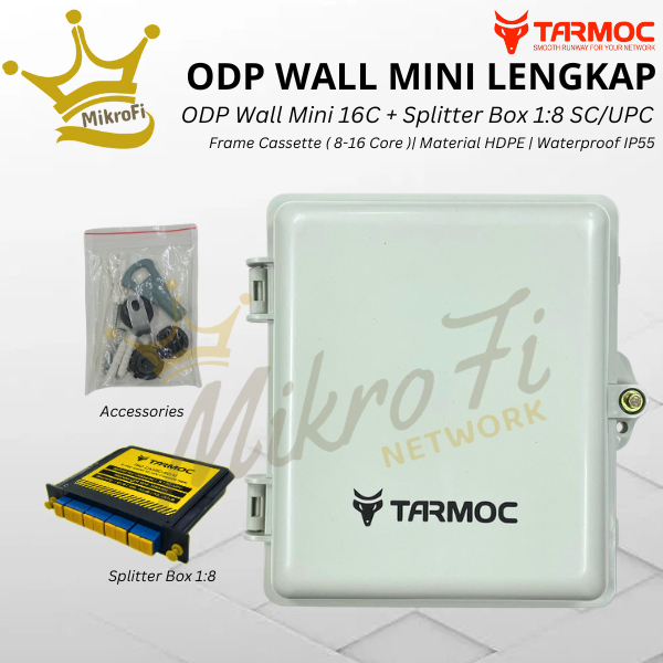 Jual Wall mini ODP + 8 Core SC Splitter Cassete Box | ODP 8 Core ...