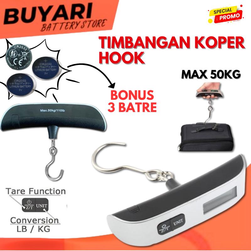Jual BONUS BATERAI!! TIMBANGAN KOPER DIGITAL LAYAR LCD PASSPORT 50 KG ...