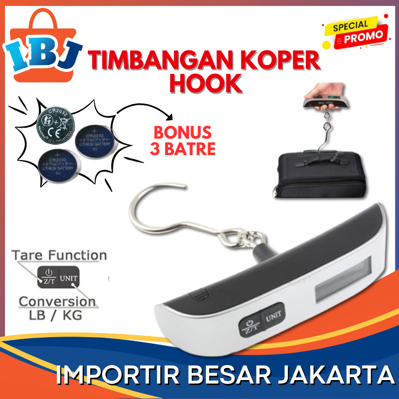 Jual BONUS BATERAI!! TIMBANGAN KOPER DIGITAL LAYAR LCD PASSPORT 50 KG ...