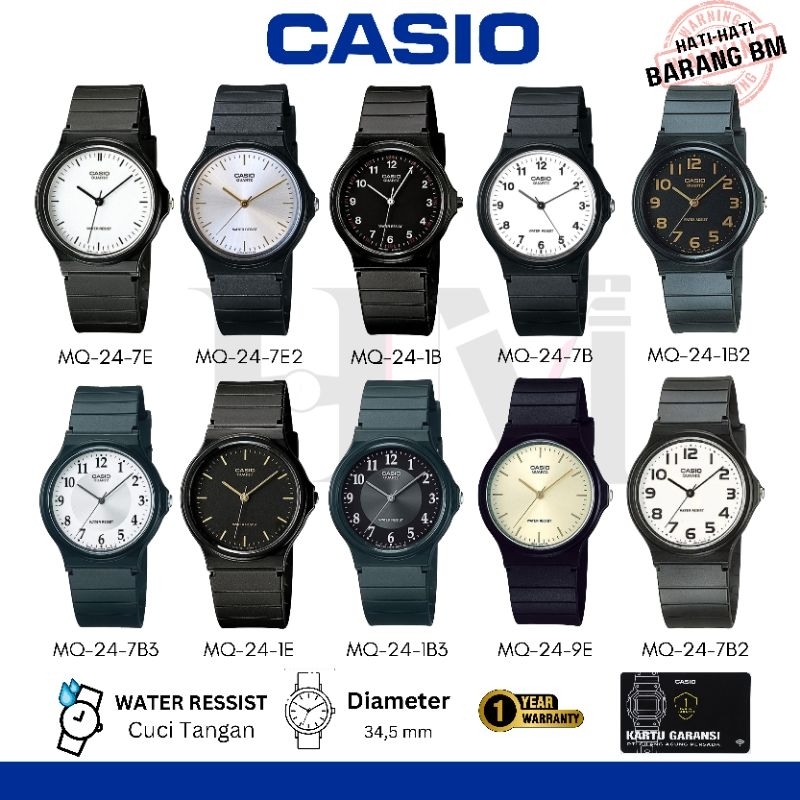 Jual CASIO MQ-24 Jam tangan Unisex Original Analog Karet Sport Vintage ...