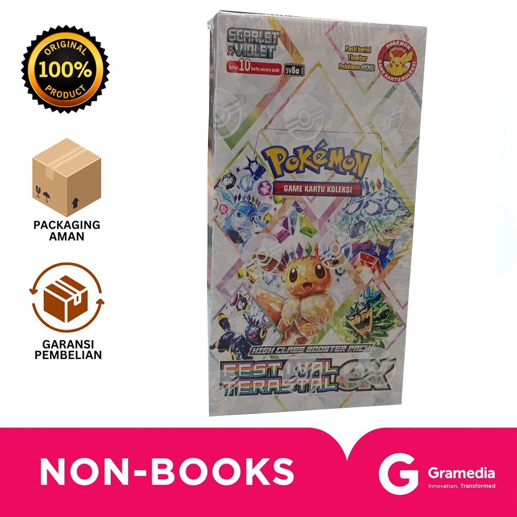 Jual Gramedia Bali - POKEMON GAME KARTU KOLEKSI BOX FESTIVAL TERASTAL SV8A | Shopee Indonesia