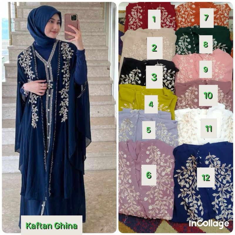 Jual KAFTAN GHINA FREE INNER,TURBAN,BELT | Shopee Indonesia