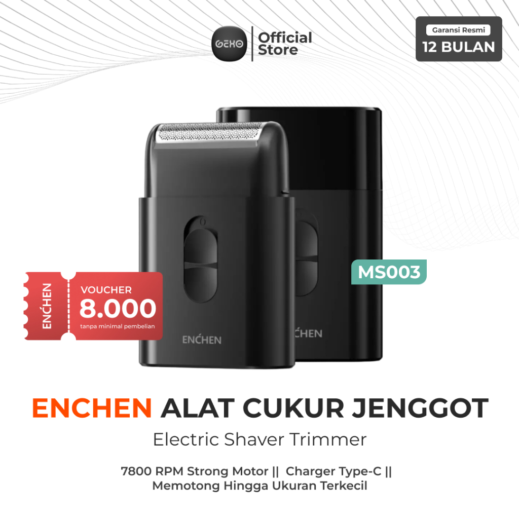 Jual ENCHEN MS003 Portable Mini Shaver Alat Cukur janggut kumis ...