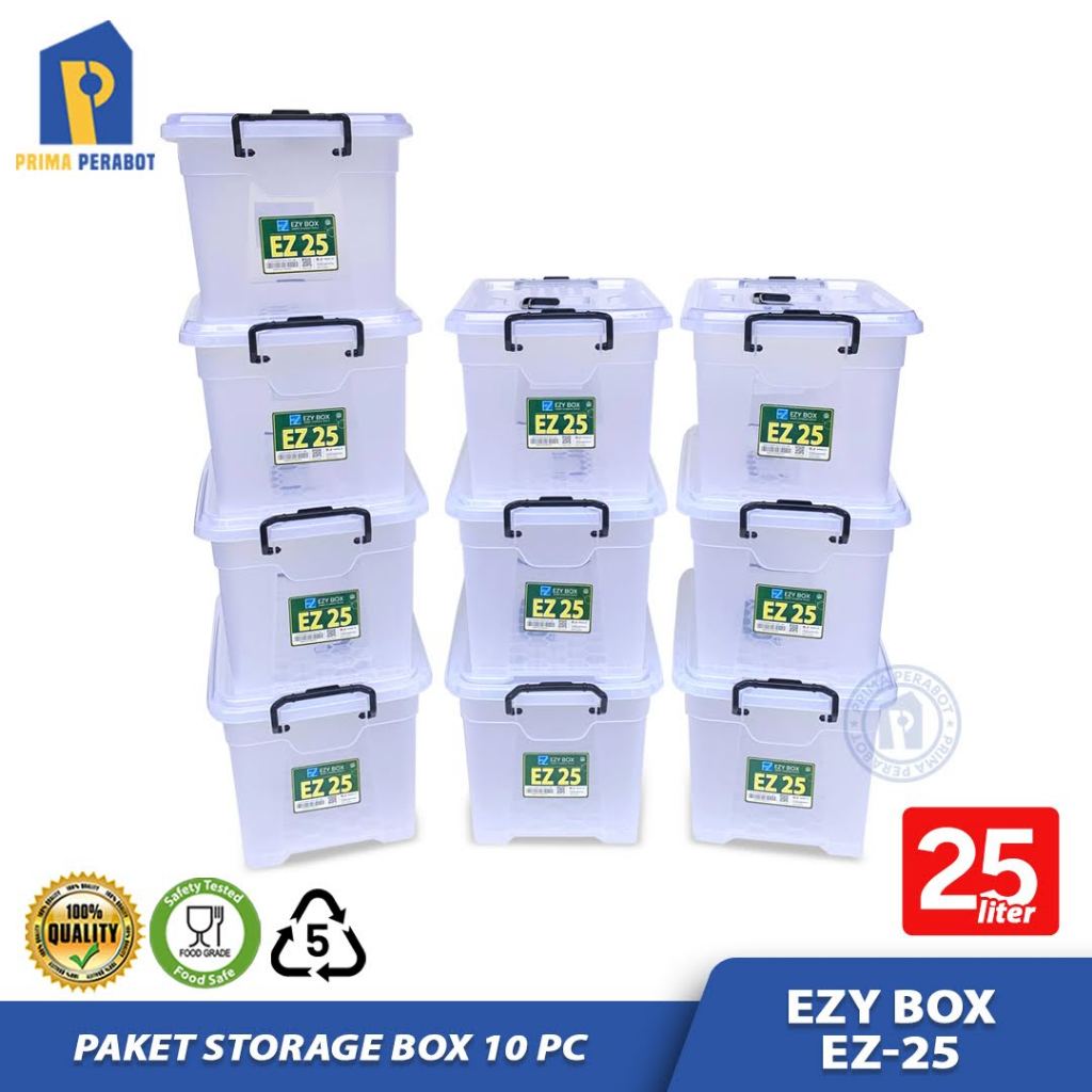 Jual Storage Box 25 Liter Container Boks 10 Pcs EZ-25 Kotak Penyimpanan ...
