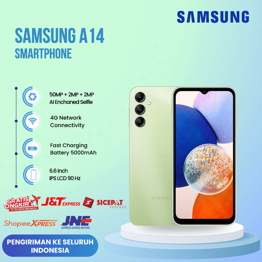 Jual SAMSUNG GALAXY A14 RAM 6/128GB NEW GARANSI 1 TAHUN FULLSET ...