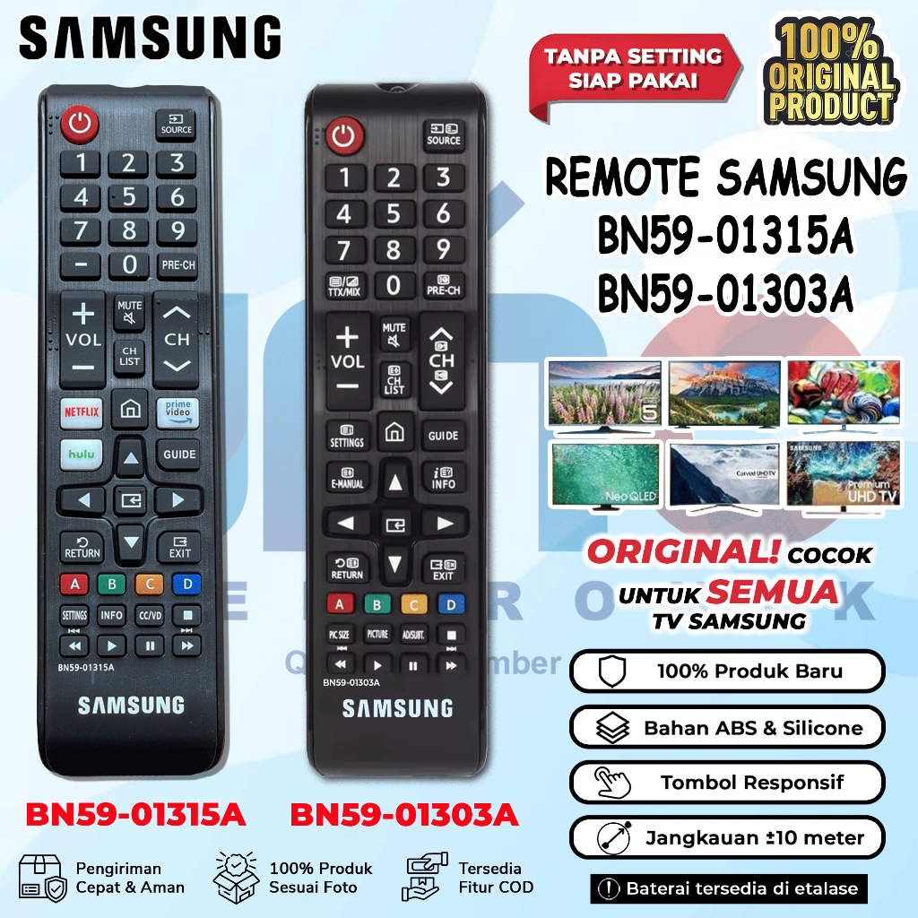 Jual Remote Remot TV SAMSUNG LED LCD SMART BN59-01315A atau BN59-01303A ...