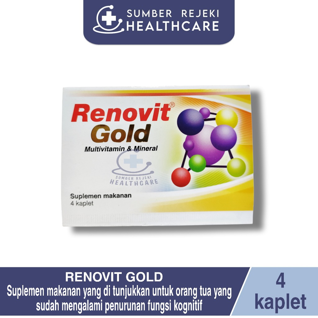 Jual Renovit Gold Strip 4 Kaplet - Multivitamin Menjaga Daya Tahan ...