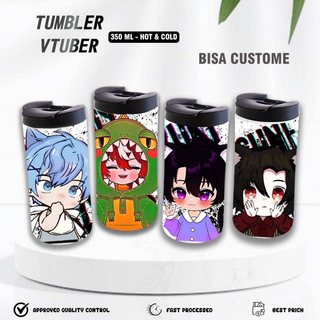 Jual OZM - BOTOL MINUM GELAS TUMBLER MUG AIR - SOL4CE - VTUBER HARRIS ...