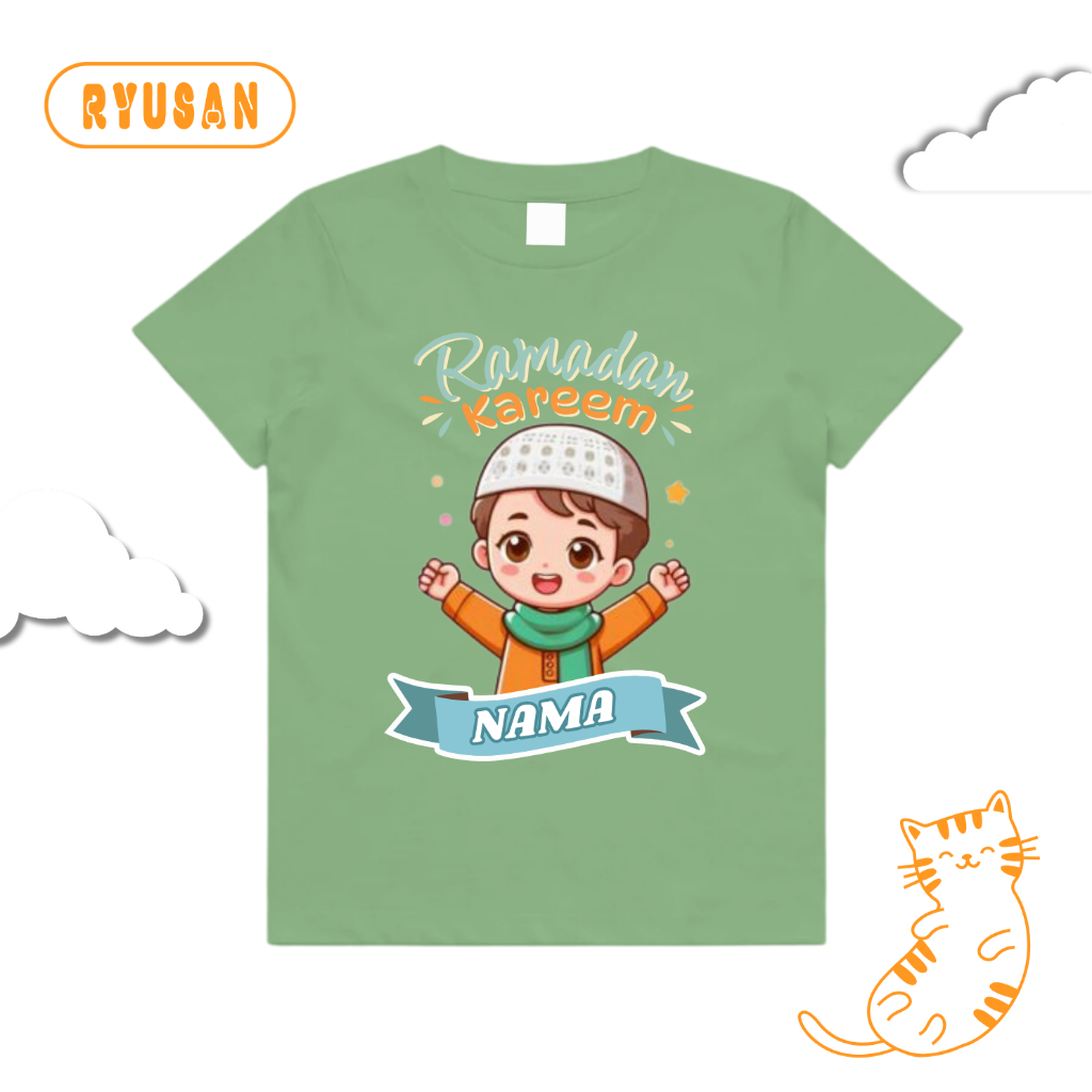 Jual RYUSAN Kaos Anak Islami Gambar Ramadan Kareem Costume Nama ...