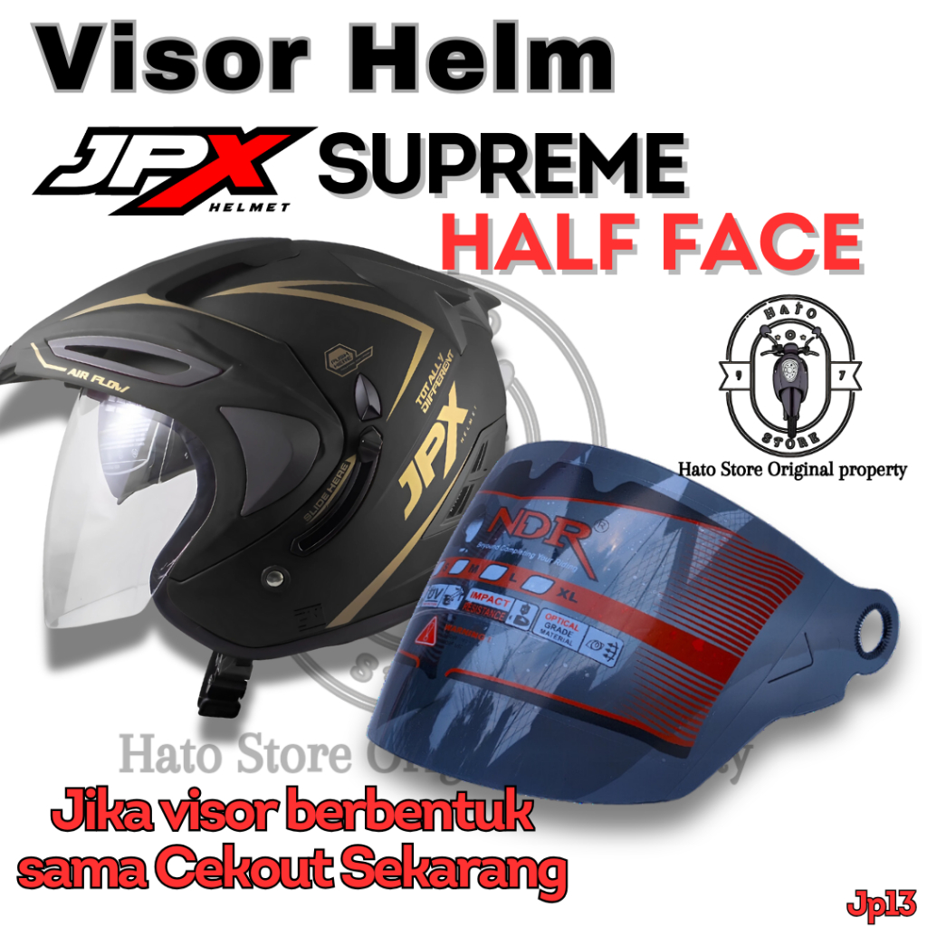 Jual Kaca Visor helm JPX SUPREME jp13 NDR Tersedia untuk Warna putih ...