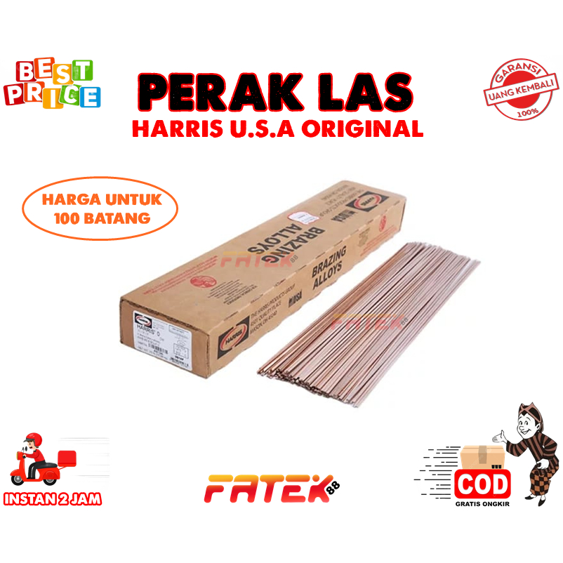 Jual 100 BATANG PERAK HARRIS U.S.A 100% ORIGINAL | KAWAT LAS TEMBAGA ...