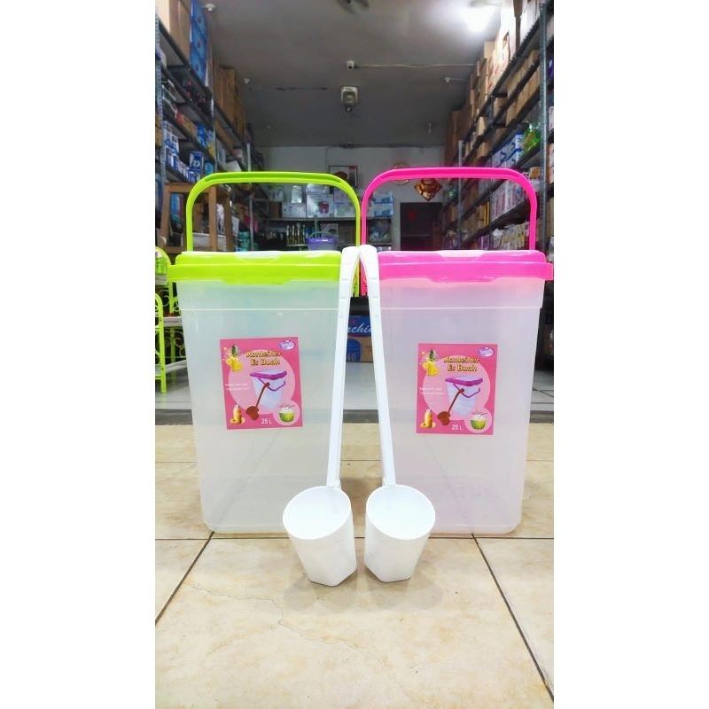 Jual Kontainer Es Buah Ukuran 25 Liter Merk Lovenia / Wadah Es Besar ...