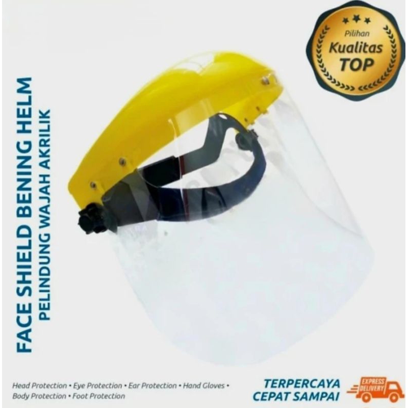 Jual Face Shield Acrylic Helmet APD Akrilik PelindungWajah Gerinda ...