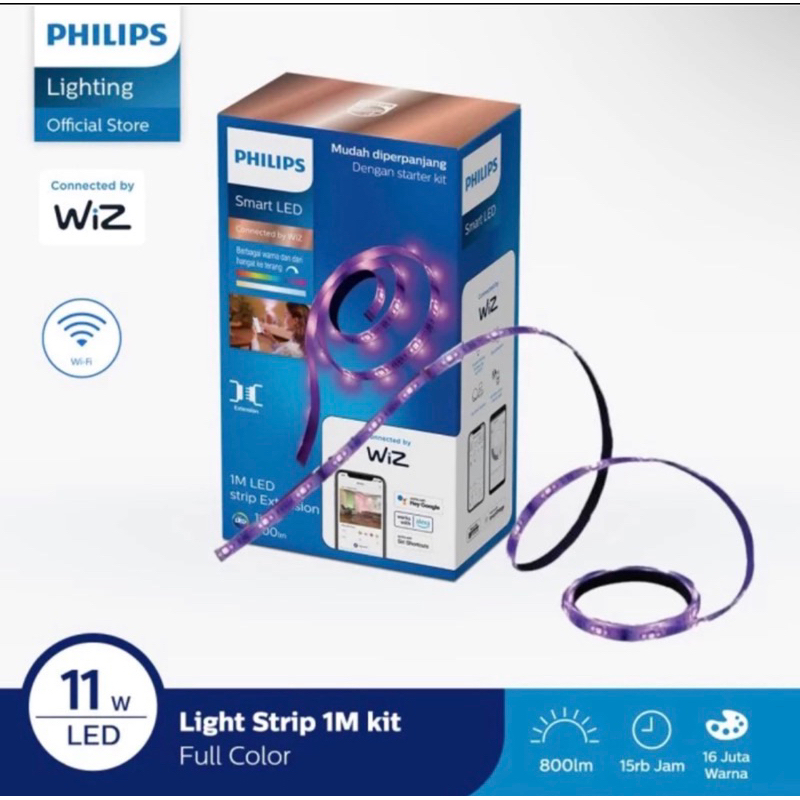Jual Philips Lampu Smart Wi-Fi LED Strip Extension Kit 1M Color RGB | Shopee Indonesia