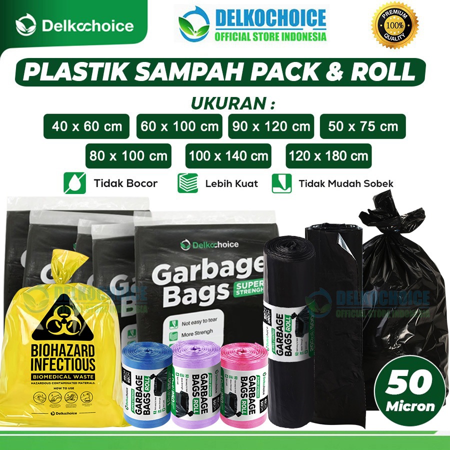 Jual Kantong Plastik Sampah Tebal Jumbo Trash Bag Premium Delkochoice | Shopee Indonesia