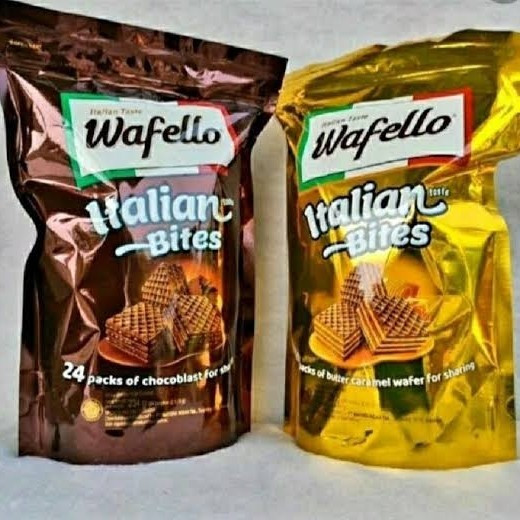 Jual Wafer Wafello Choco Blast isi 24pack / Wafer Wafello pouch ...