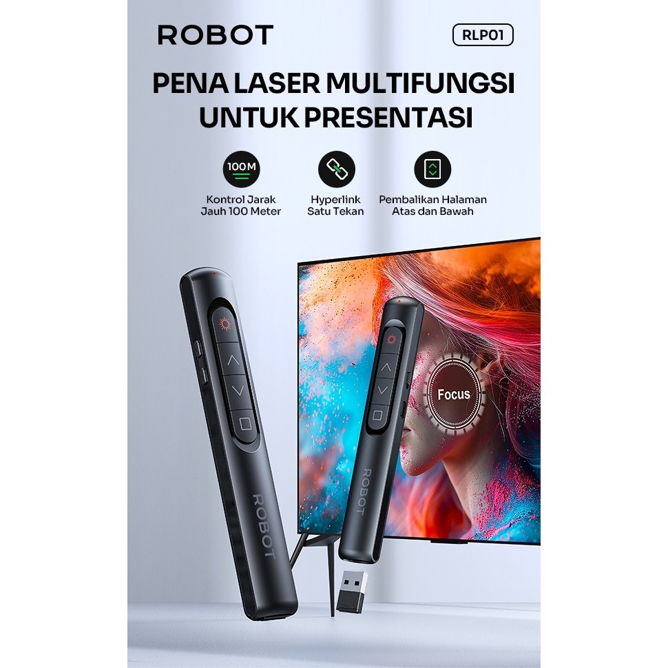 Jual ROBOT RLP01 Laser PAGE Turning Pen | Pointer Presentasion (without ...