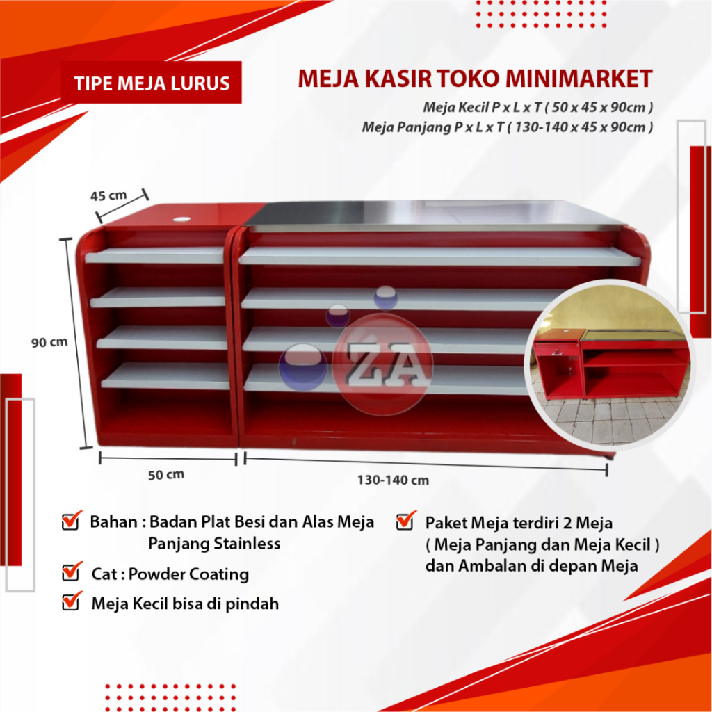 Jual Meja Kasir Toko Minimarket Supermarket Display Ambalan Minimalis ...