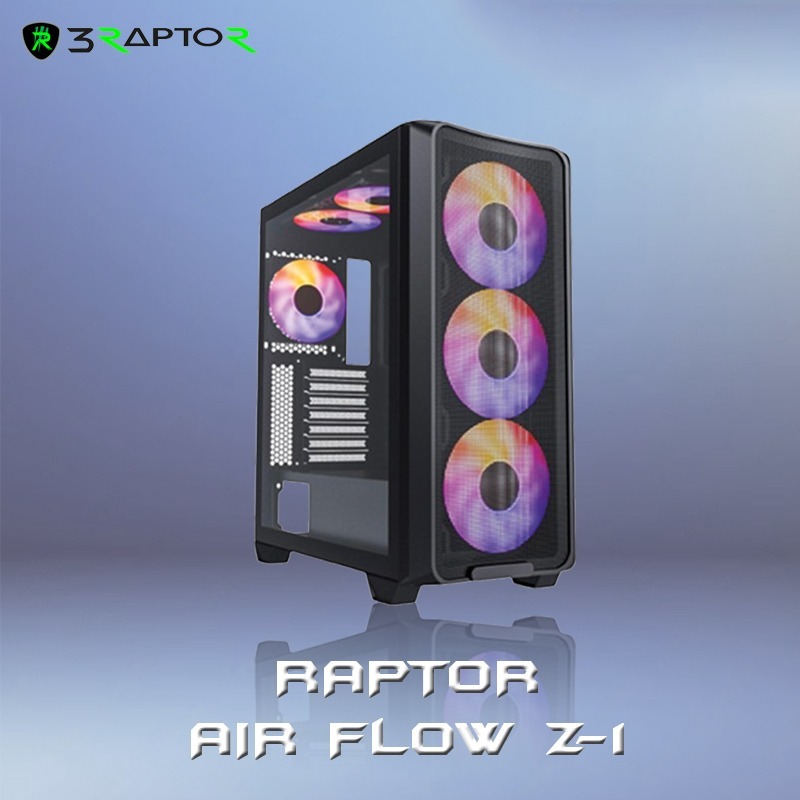 Jual Casing Gaming/PC/Office ATX RAPTOR AIR FLOW Z-1 Free 3 Fan RGB ...