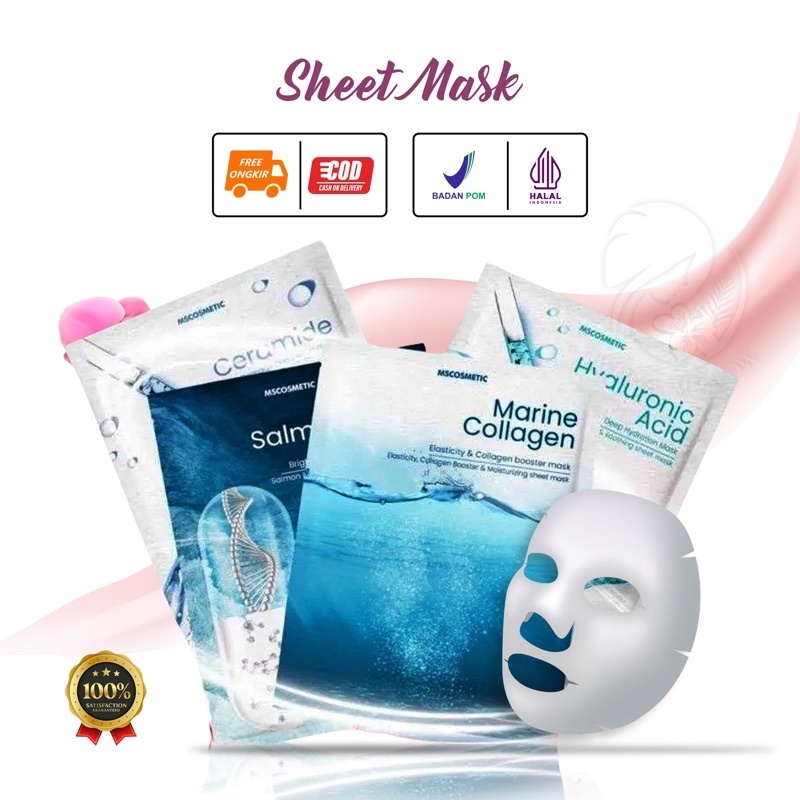 Jual SHEET MASK BY MS GLOW 1BOX ISI 4 PCS by queenbeauty SEBELUM ORDER ...
