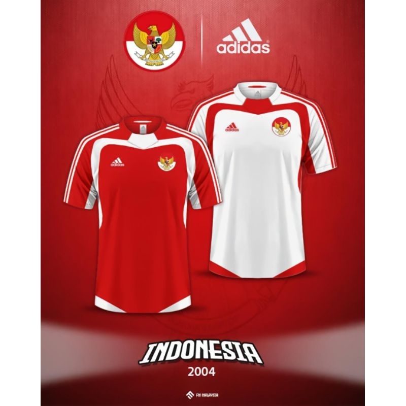 Jual Jersey Timnas INDONESIA tahun 04 adidas full printing | Shopee ...