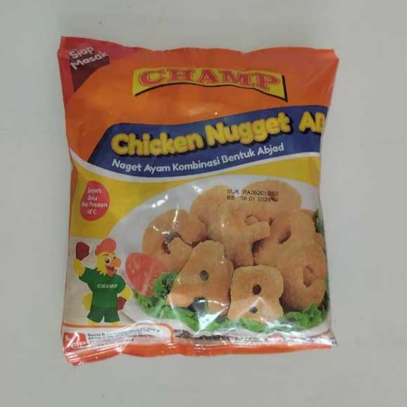 Jual CHAMP Chicken NUGGET ABC 225 gr Naget Ayam Huruf | Shopee Indonesia
