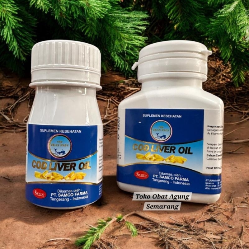 Jual Cod Liver Oil Cap Ikan Paus (Isi 100 Kapsul). Suplemen Daya Tahan ...