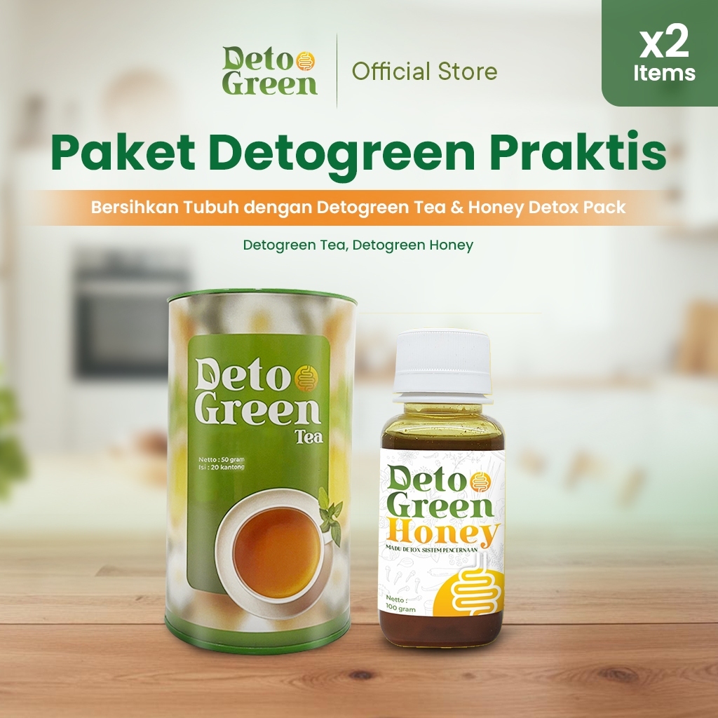 Jual DetoGreen Tea & DetoGreen Honey Paket Detox Alami untuk Usus Lebih ...