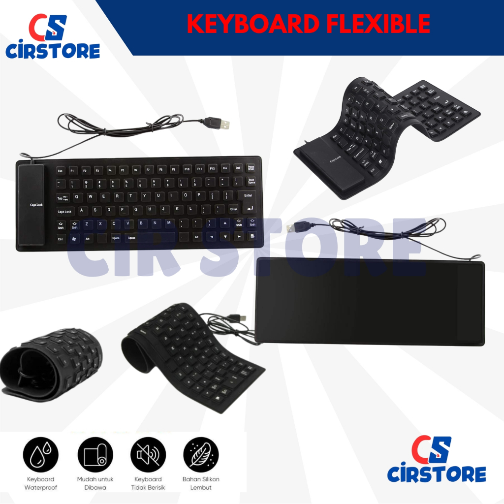Jual Keyboard Flexible USB for PC Laptop Notebook/ keyboard silikon ...
