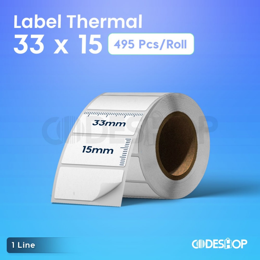 Jual Label Barcode 33x15 mm Sticker Bahan Thermal 33 X 15 Isi 495 Pcs ...