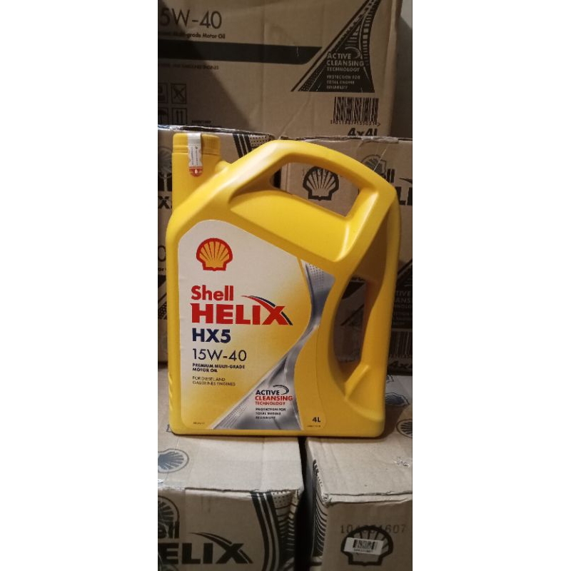 Jual OLI SHELL HELIX HX5 15W-40 4L. JUAL PER 1 DUS ISI 4X4LITER. | Shopee Indonesia