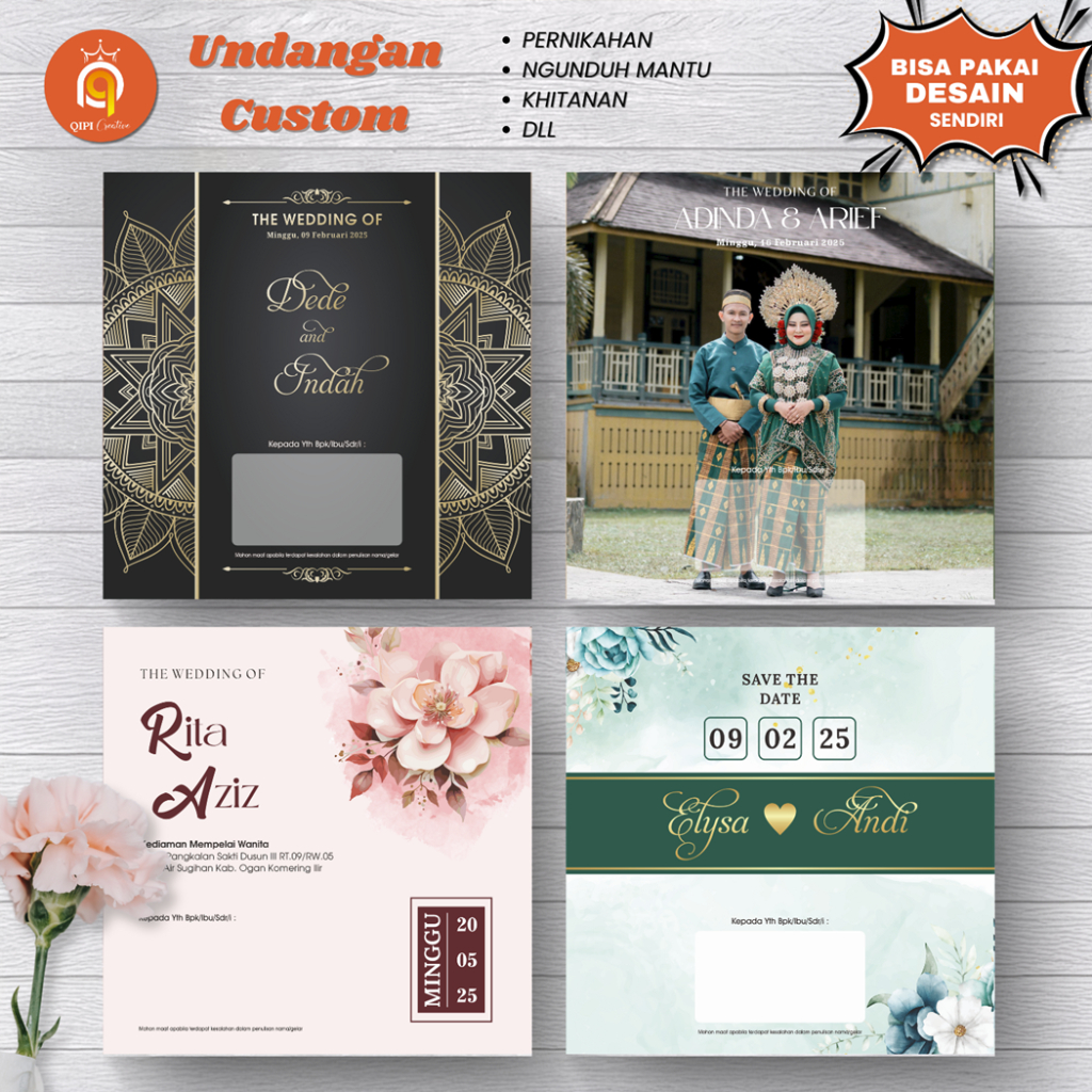 Jual Undangan Pernikahan Custom (ART CARTON) | Shopee Indonesia