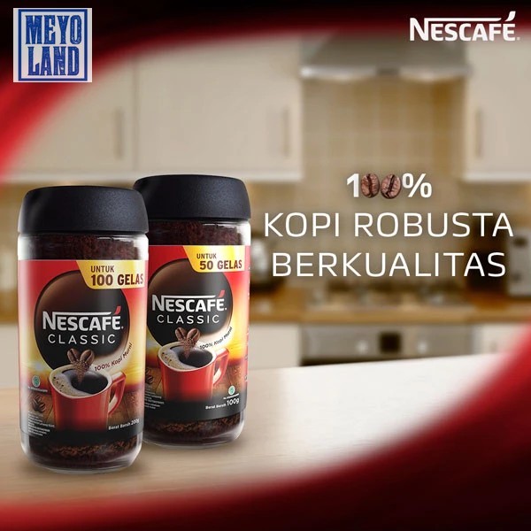 Jual Nescafe Classic Kopi Instan 100g Robusta Blend Kemasan Botol Kopi ...
