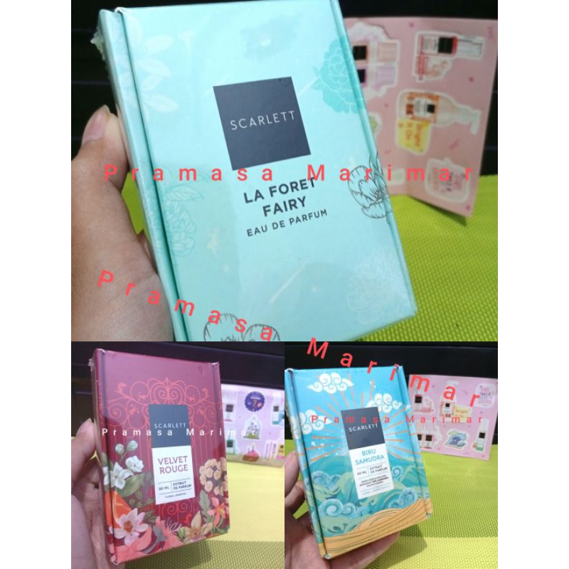 Jual Scarlett Eau De Parfum La Foret Fairy / Velvet Rouge / Biru ...