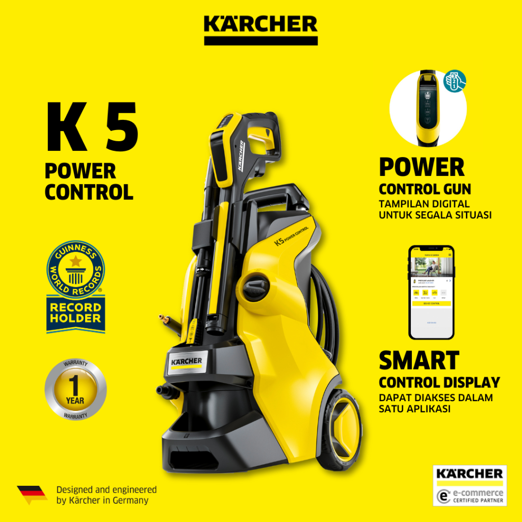 Jual Karcher K 5 Power Control *EU 2100 Watt High Pressure Washer | Shopee Indonesia