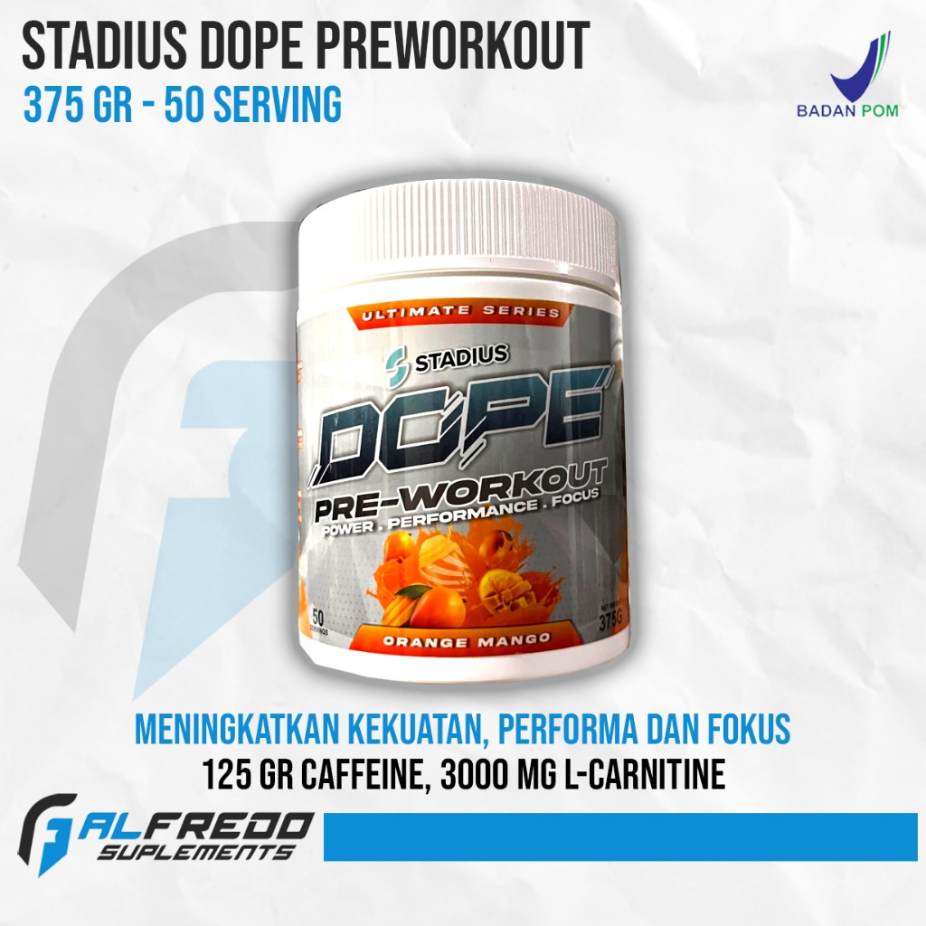 Jual Stadius DOPE Pre Workout 50 Serving Power Performance Focus PWO ...