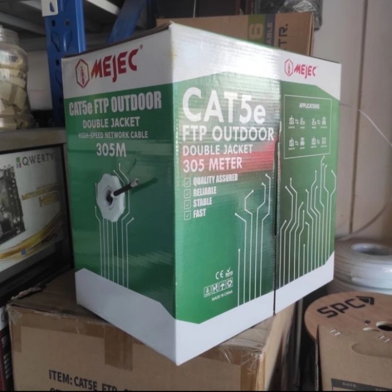 Jual MEJEC Cat5e FTPIP Outdoor Double Jacket 305M Meter | Shopee Indonesia