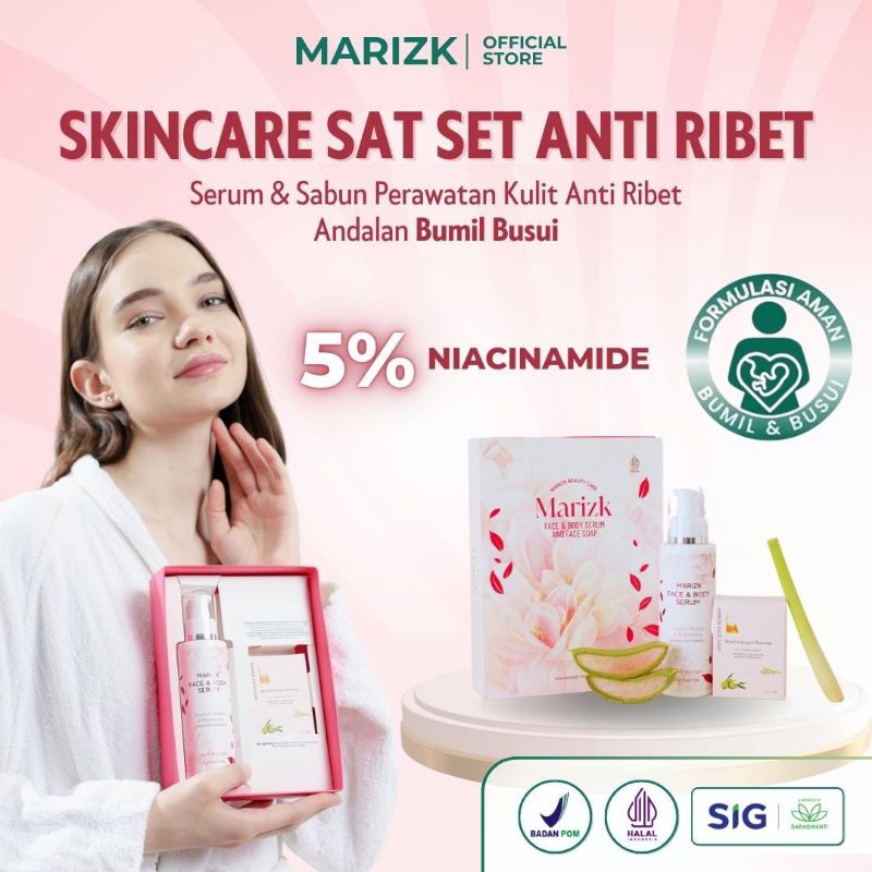 Jual MARIZK Skincare Face & Body Serum + Soap Krim Cream Sabun Wajah Pemutih Atasi Flek Hitam ...